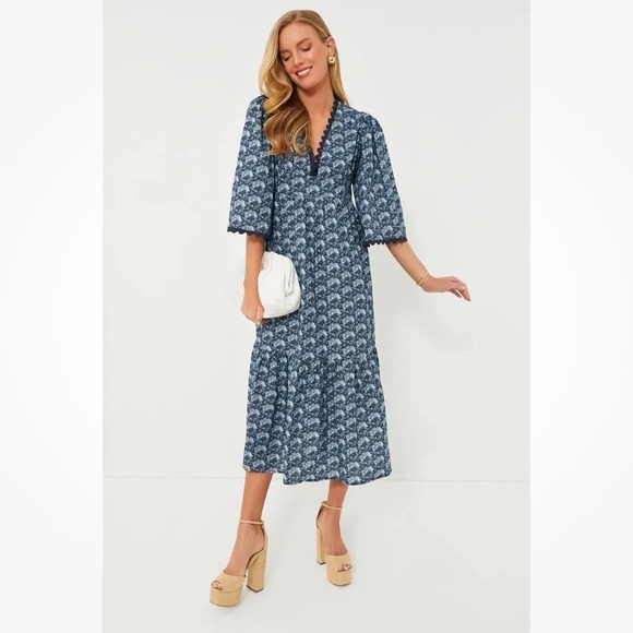 Hyacinth House | Dresses | Nwt Hyacinth House Rhoda Ric Rac Floral Midi ...